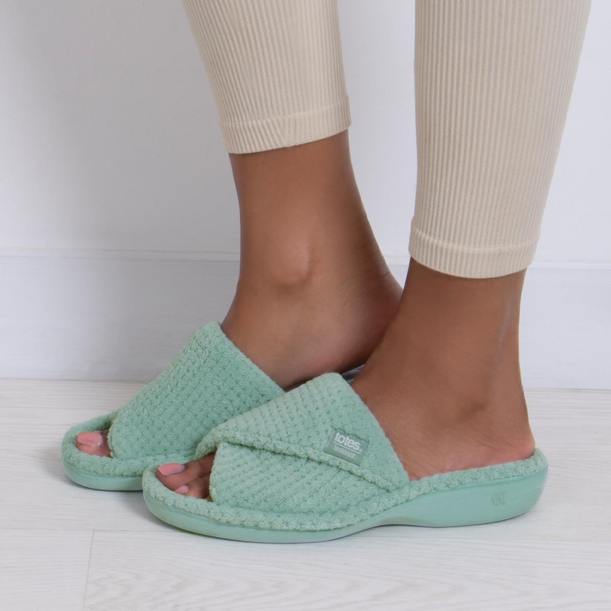 Isotoner Ladies Popcorn Turnover Open Toe Slippers | totes ISOTONER